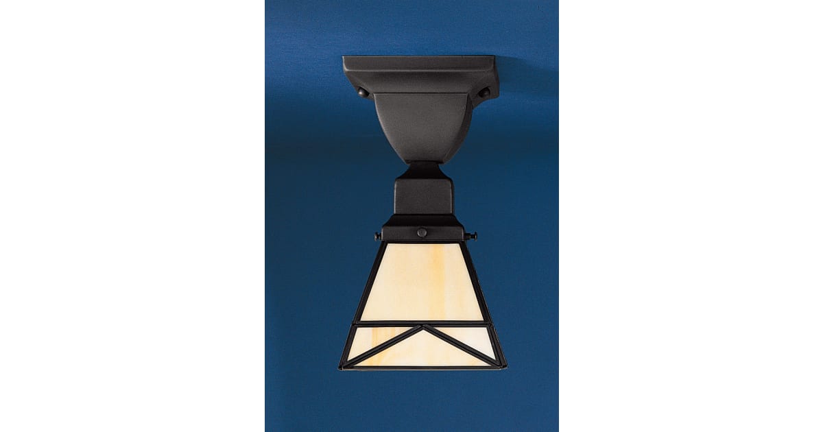 Hudson Valley Lighting 1270-OB Craftsman / Mission Single Light Ceiling ...
