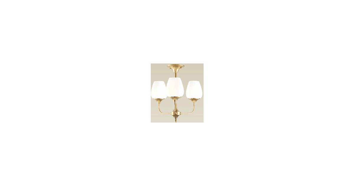 Hudson Valley Lighting 1713-AGB Art Deco 3 Light Ceiling Fixture from ...