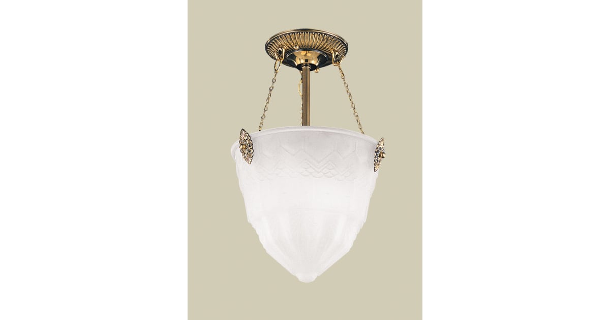 Hudson Valley Lighting 808F-GB Single Light Semi-Flush Ceiling Fixture ...