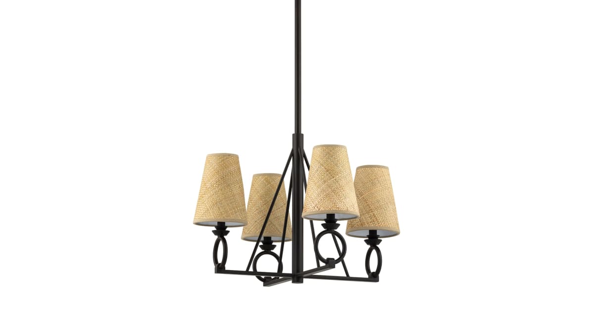 Hudson Valley Lighting 1724-AI Pendelton 4 Light 24" Wide Chandelier ...