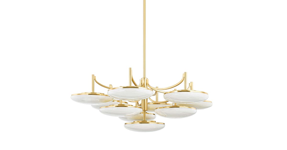 Hudson Valley Lighting 2006-AGB Bregman 10 Light 31" Wide Flush Mount ...