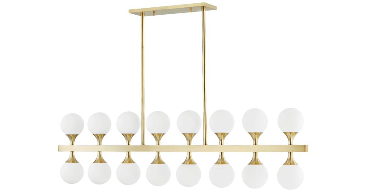 Hudson Valley Lighting 3350-AGB Astoria 16 Light 50" Wide LED Linear ...