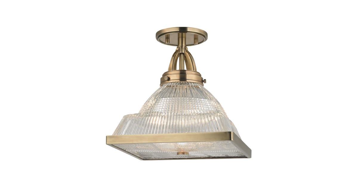 Hudson Valley Lighting 4410-AGB Harriman Single Light 11" Wide Semi ...