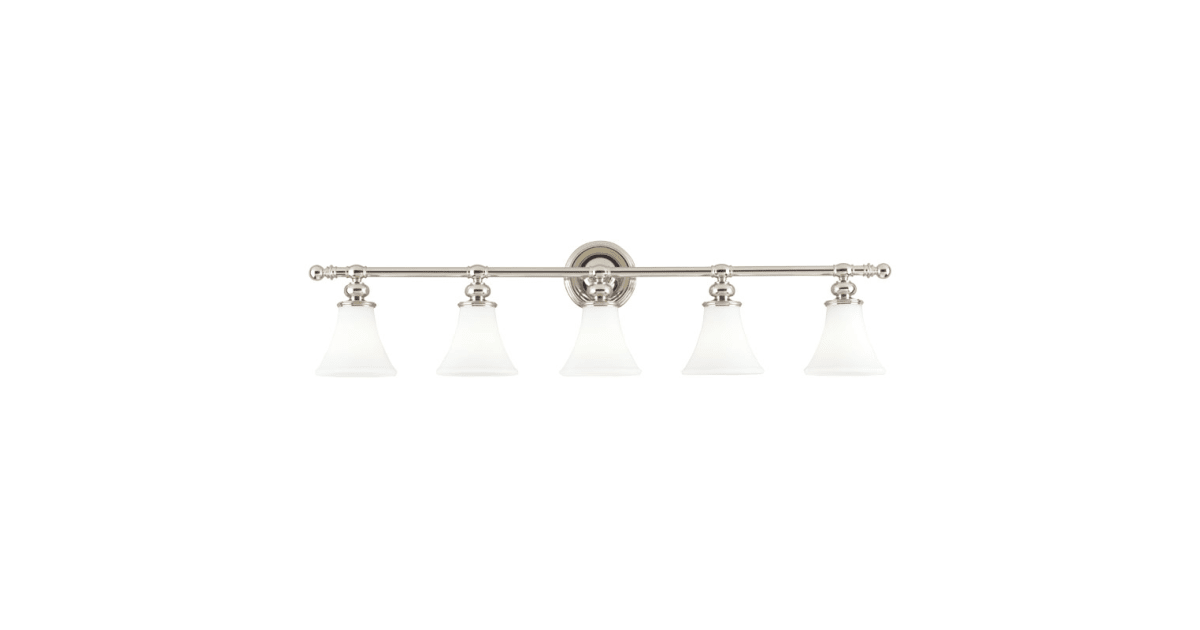 Hudson Valley Lighting 4505-PN Weston 5 Light 43" Wide Bathroom Vanity ...