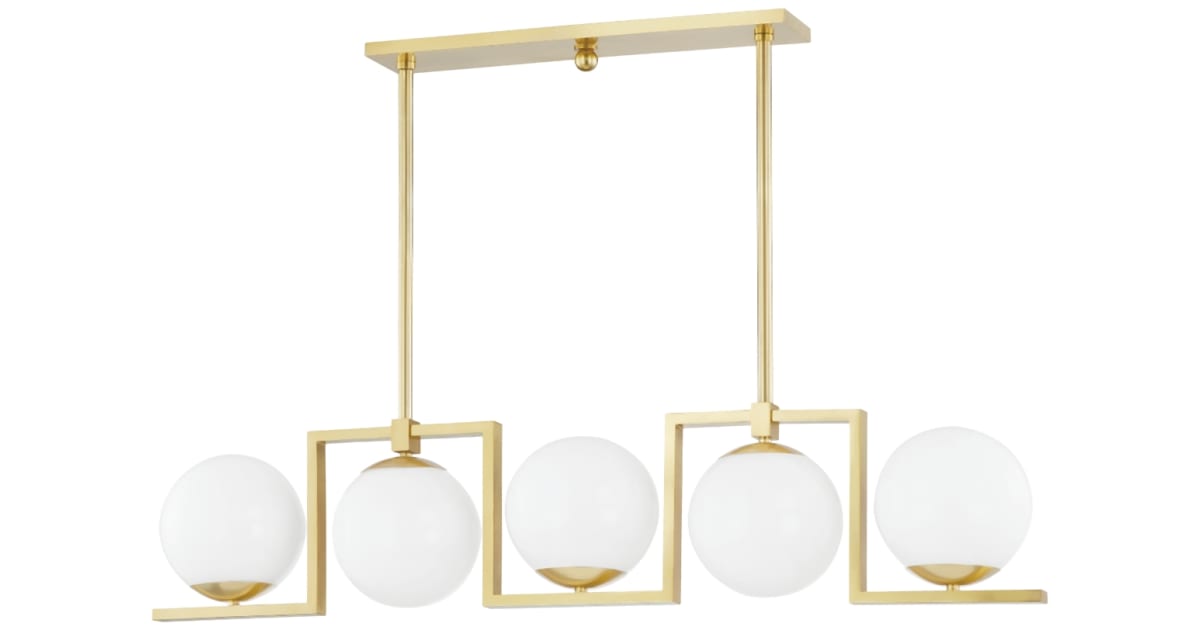 Hudson Valley Lighting 5086-AGB Tanner 5 Light 46" Wide Linear ...