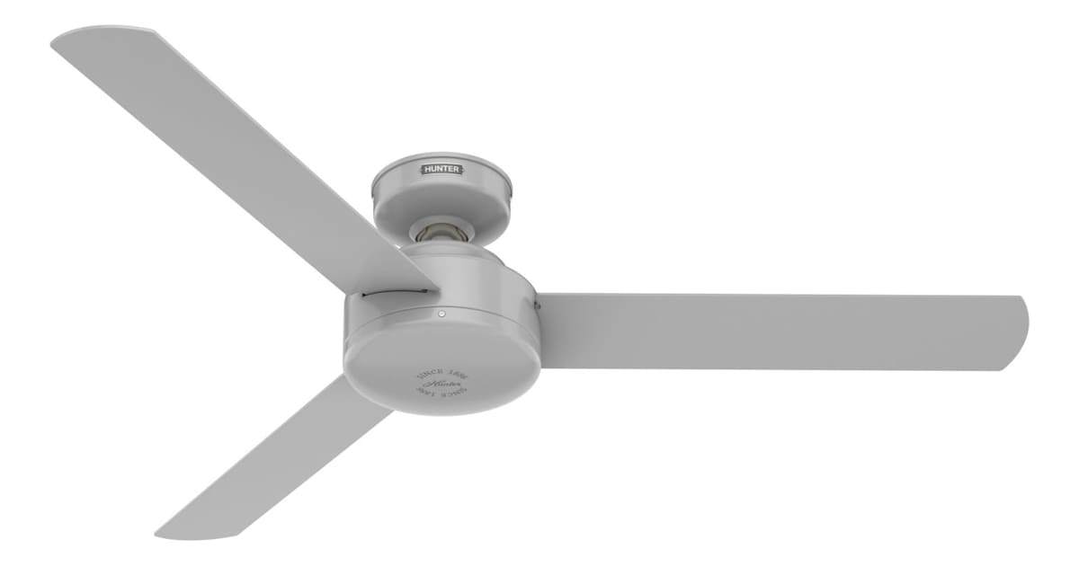 Hunter 52383 Presto 52" 3 Blade Hanging Indoor Ceiling Fan with Wall ...