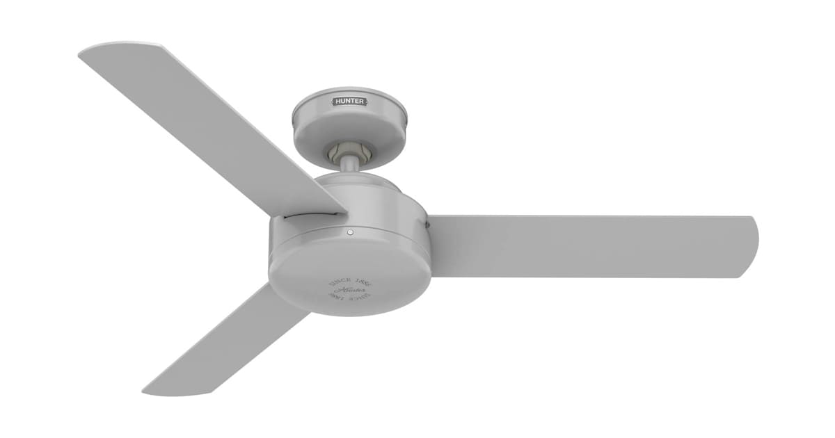 Hunter 52384 Presto 44" 3 Blade Hanging Indoor Ceiling Fan with Wall ...