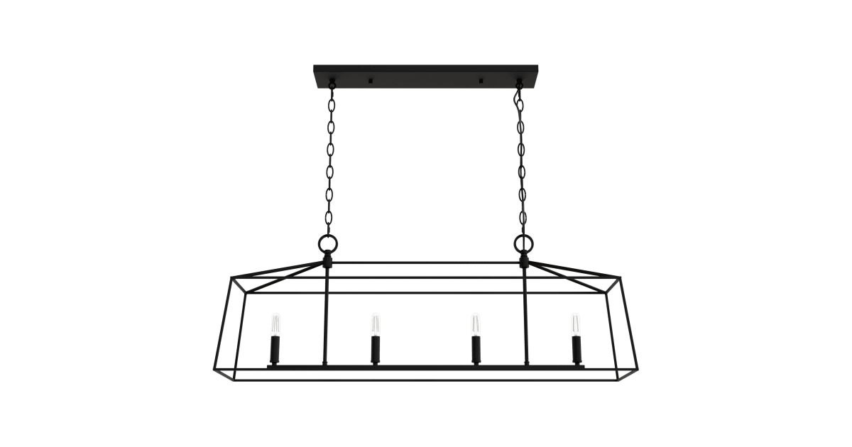 Hunter 13099 Fair Oaks 4 Light 40" Wide Linear Candle Style Chandelier ...