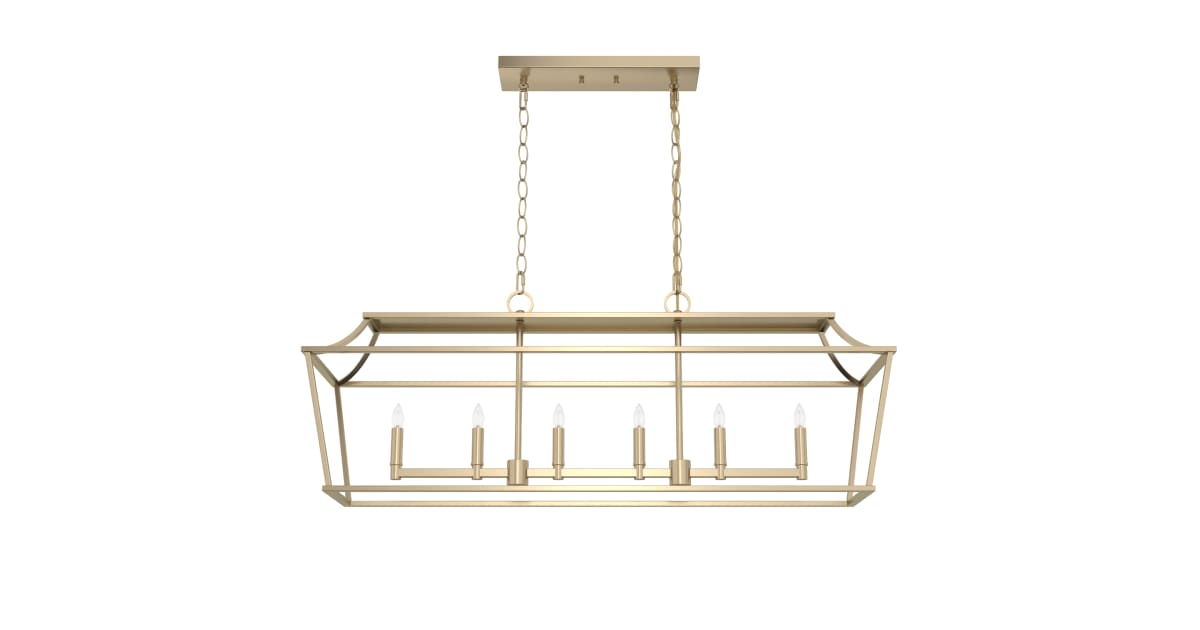 Hunter 19078 Laurel Ridge 6 Light 42" Wide Taper Candle Linear ...