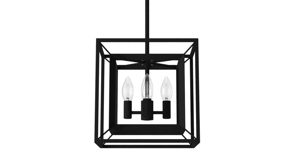 Hunter 19412 Doherty 4 Light 12" Wide Taper Candle Pendant / Semi-Flush ...