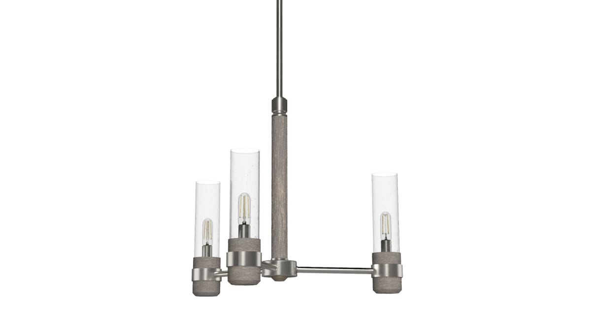 Hunter 19473 River Mill 3 Light 21" Wide Chandelier with Clear Seeded ...