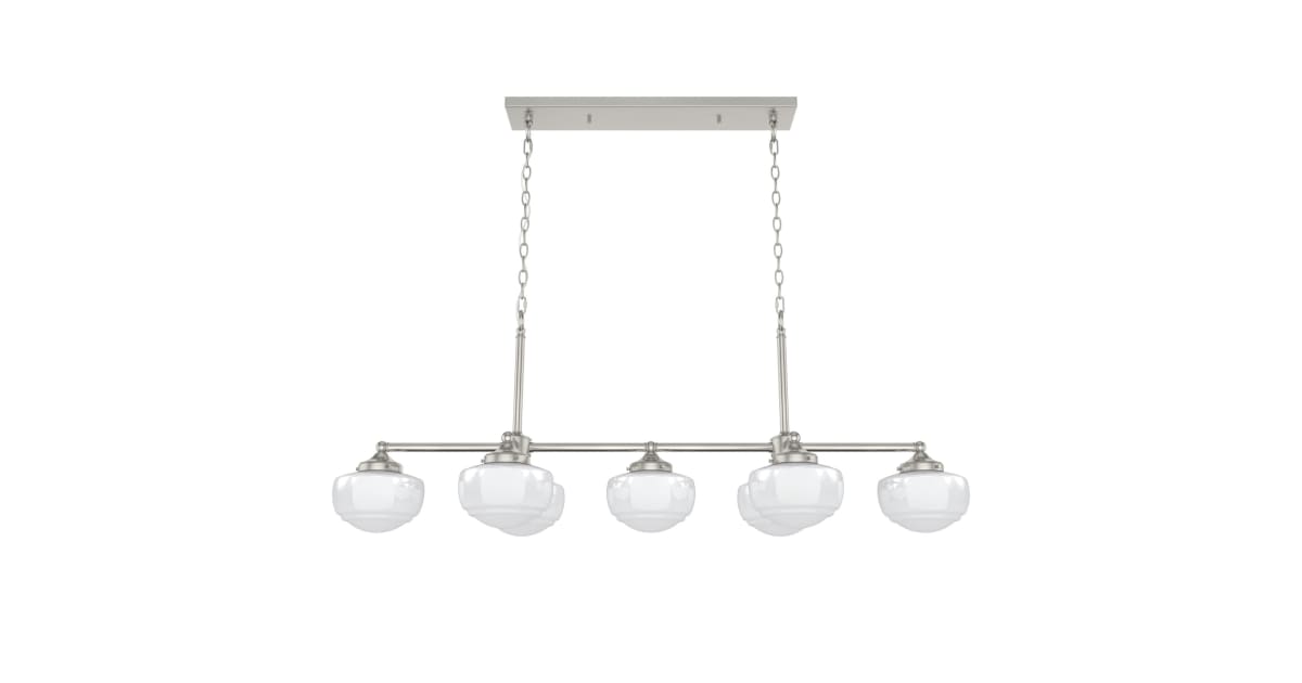 Hunter 19492 Saddle Creek 7 Light 52" Wide Linear Chandelier with White ...
