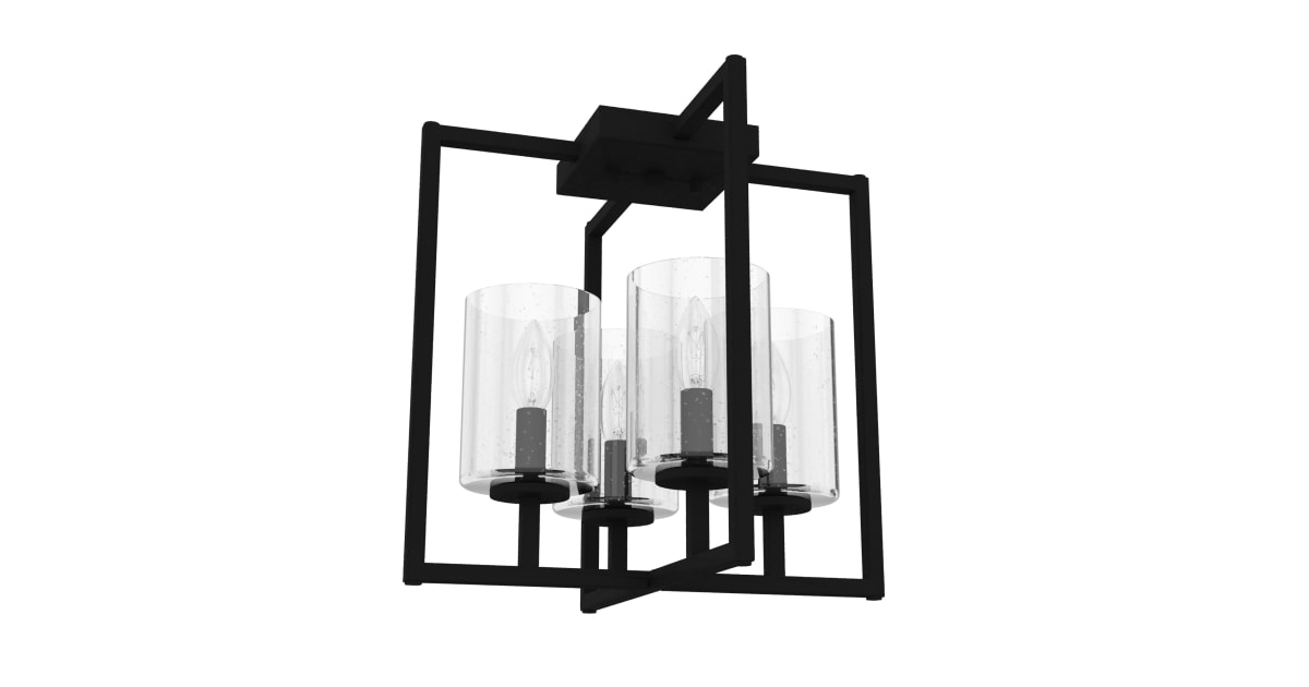 Hunter 19546 Kerrison 4 Light 15" Wide Flush Mount Ceiling Fixture with ...