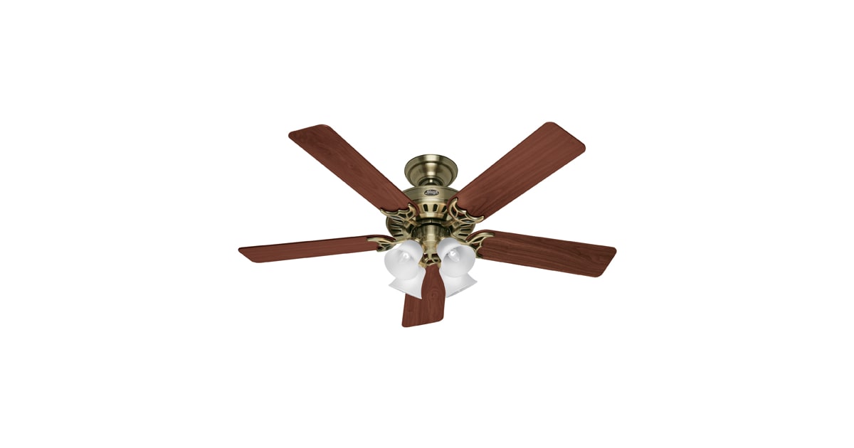 Hunter 52" The Studio Series Ceiling Fan, Blades and Light Included ...