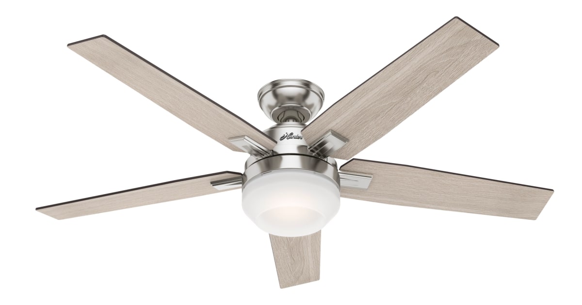 Hunter 50392 Apex II 52" 5 Blade LED Indoor Ceiling Fan with Frosted ...