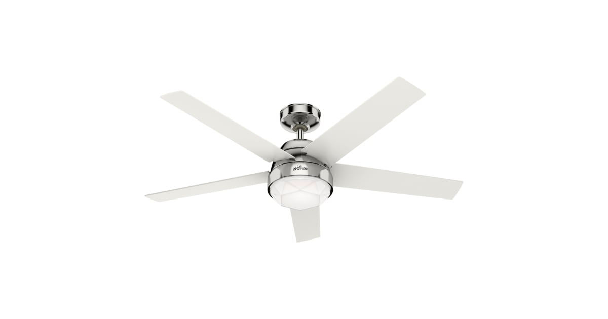 Hunter 50969 Garland 52" 5 Blade LED Indoor Ceiling Fan with Wall ...