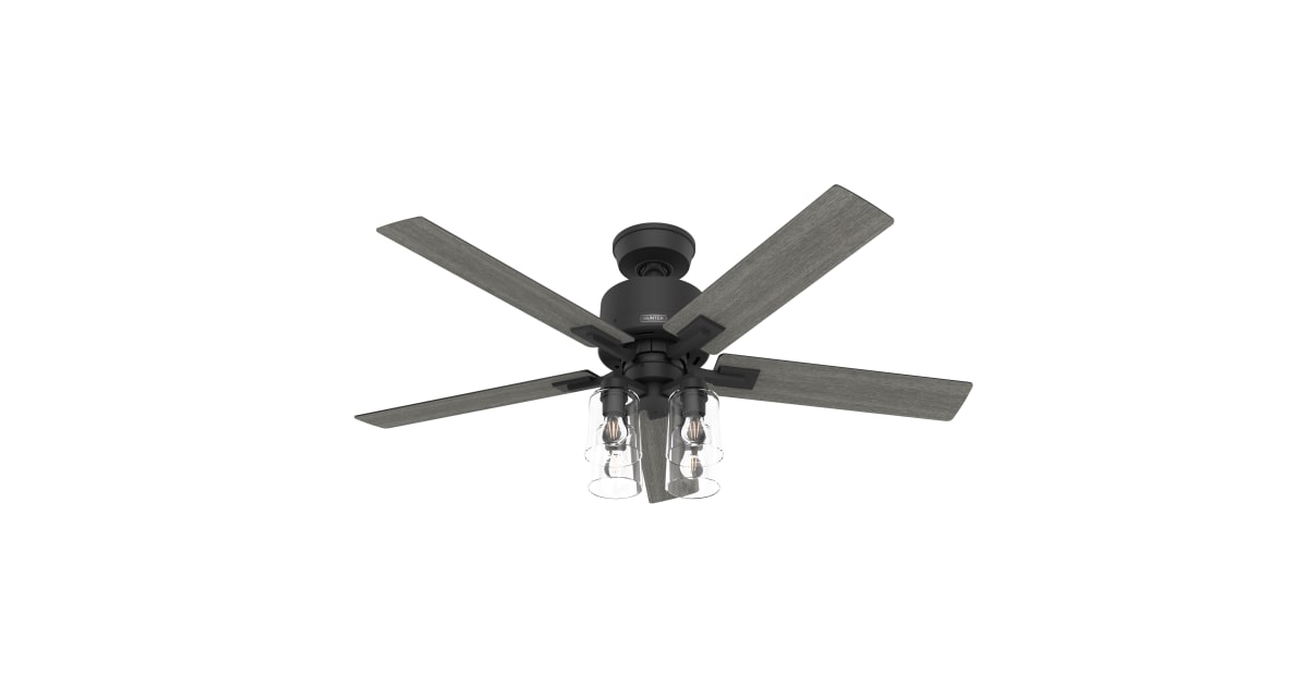 Hunter 52311 Techne 52" 5 Blade Indoor LED Ceiling Fan with Remote ...