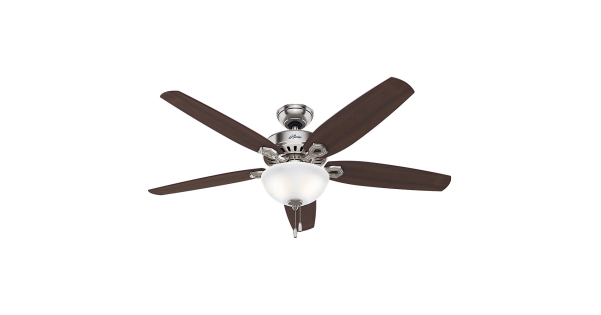 Hunter 53364 56" Ceiling Fan - 5 Reversible Blades and Light Kit ...