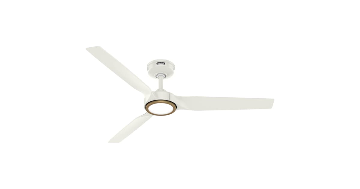 Hunter 53519 Zentech 52" 3 Blade Indoor / Outdoor Smart LED Ceiling Fan ...