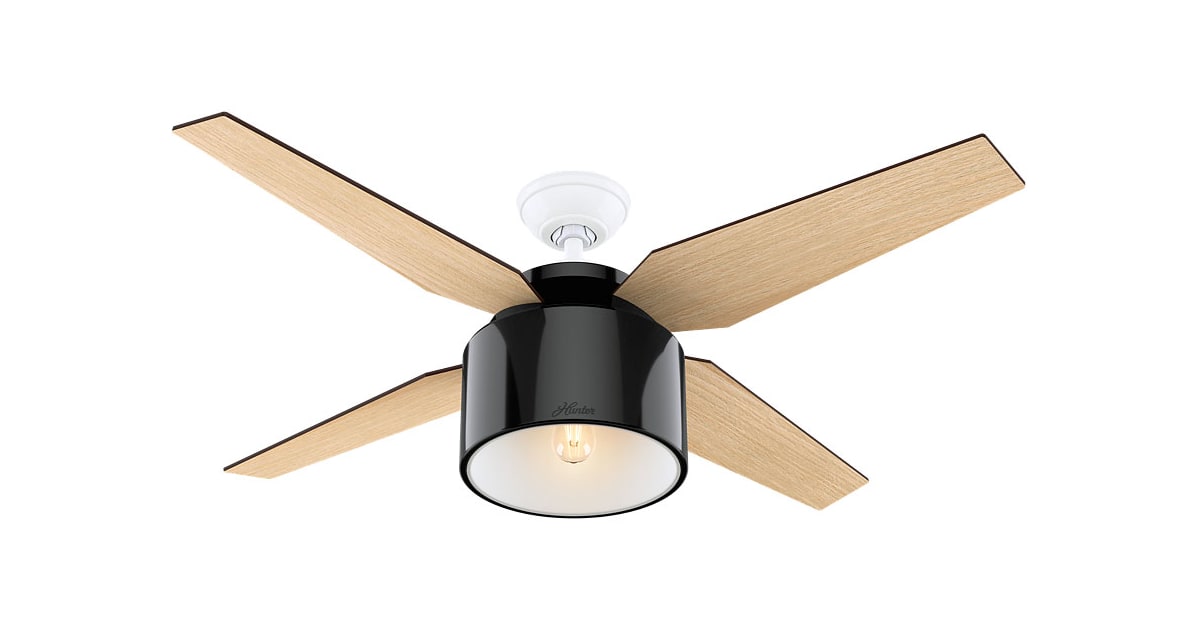 Hunter 59257 52" Ceiling Fan - 4 Reversible Blades, LED Light Kit, and ...