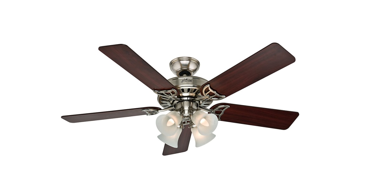 Hunter 52" The Studio Series Ceiling Fan, Blades and Light Included ...