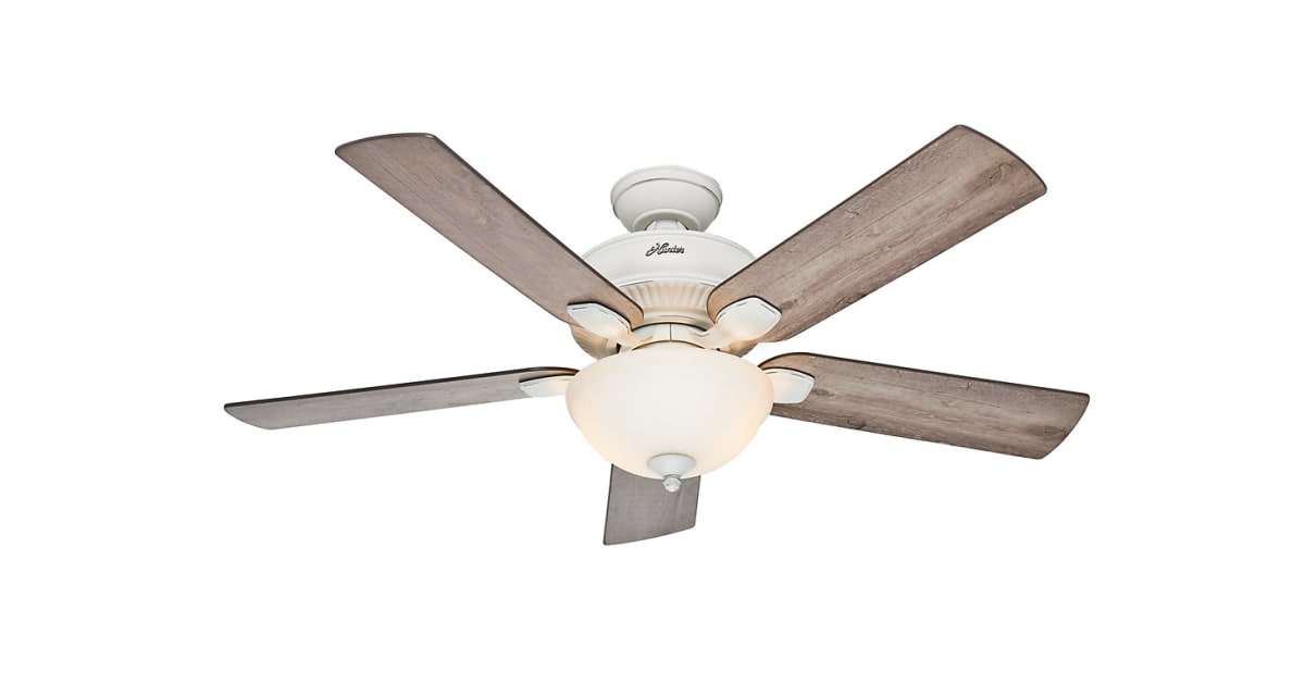 Hunter / Matheston 52" 5 Blade Indoor Ceiling Fan with Light Kit and ...