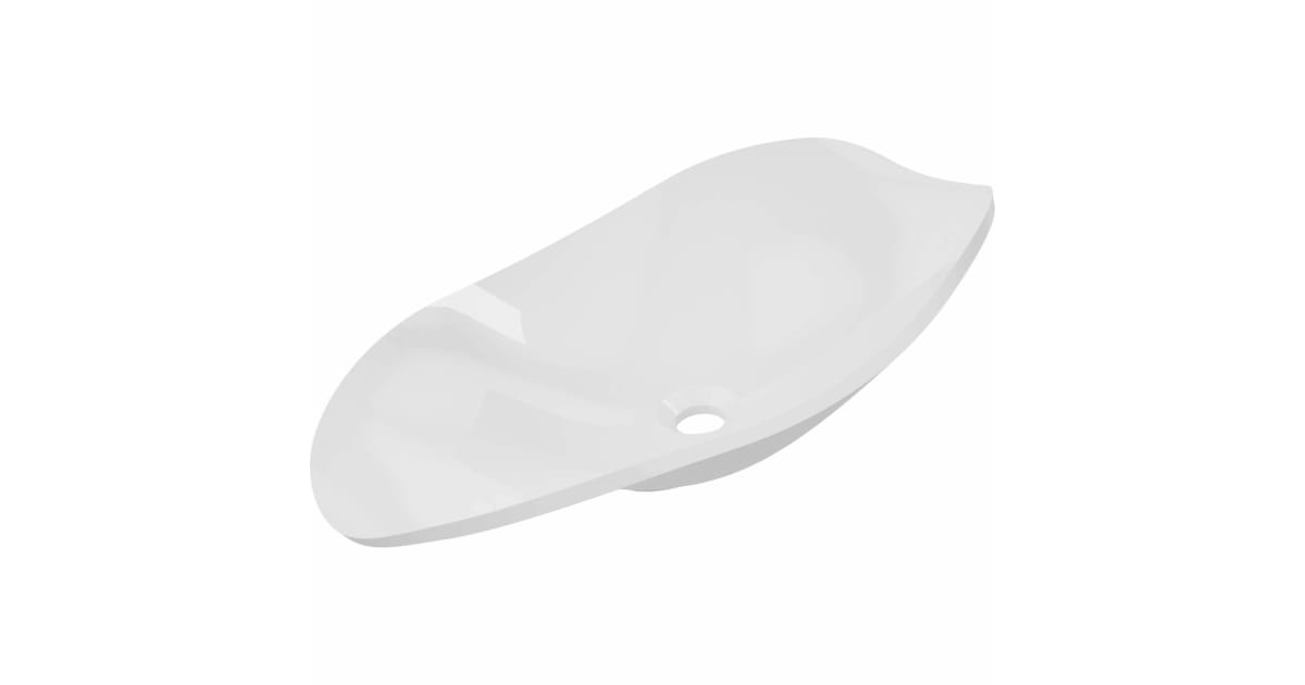 ICO Bath B9111 Calma 14-3/4" Oval Cast Marble Composite Vessel Bathroom ...