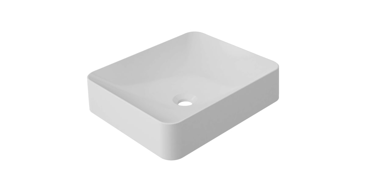 ICO Bath B9511 Calma 15" Rectangular Cast Marble Composite Vessel ...