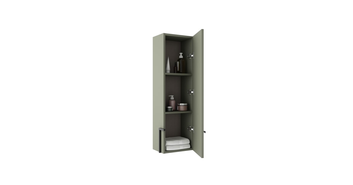 ICO Bath BA1011.SG Accent 43-1/4" Pine Wall Mounted Bathroom Cabinet ...