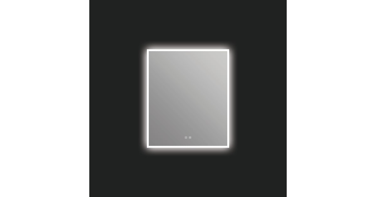 ICO Bath IC1130 Camden 30" W x 36" H Modern Rectangular Aluminum ...