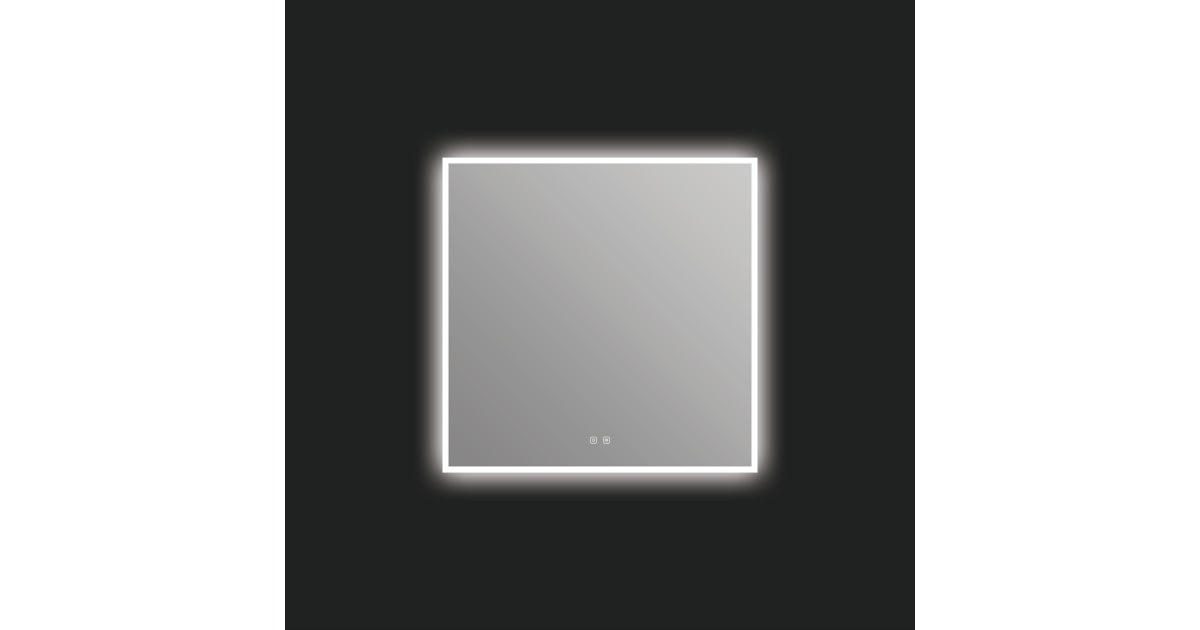 ICO Bath IC1136 Camden 36" W x 36" H Modern Square Aluminum Frameless ...