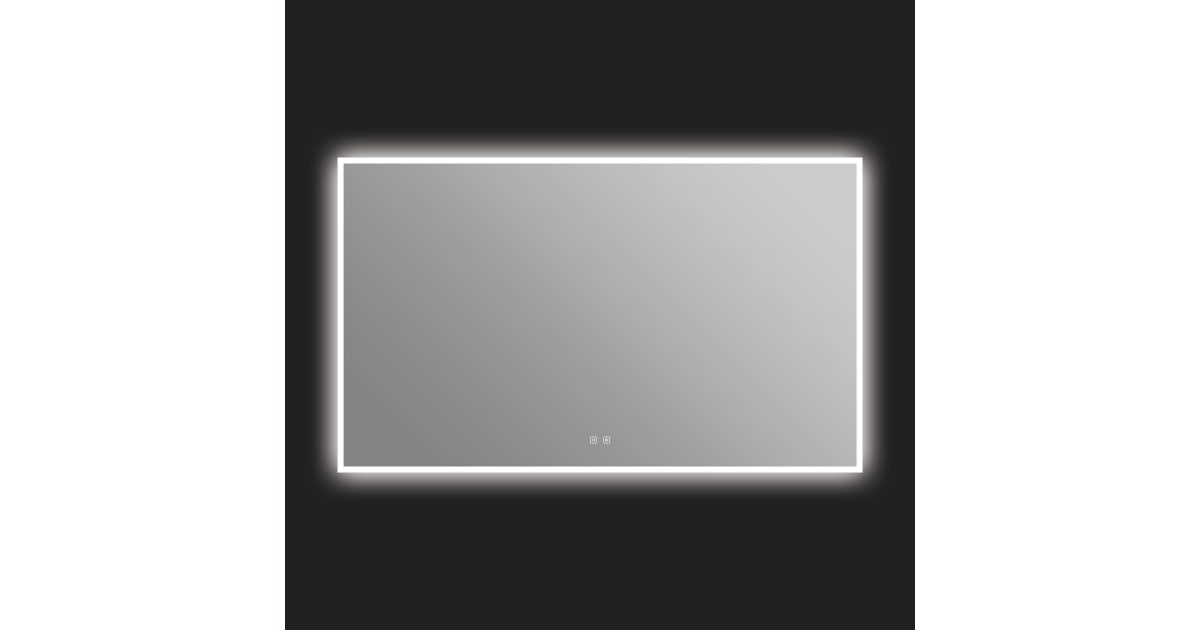 ICO Bath IC1160 Camden 60" W x 36" H Modern Rectangular Aluminum ...