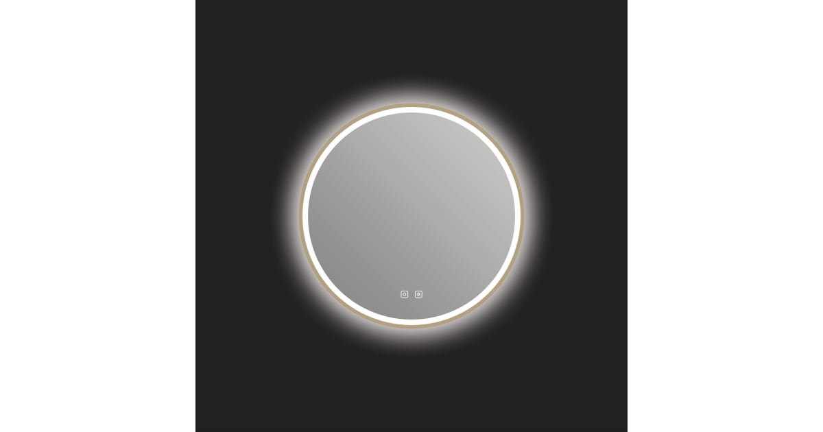 ICO Bath ID1024.BB Denver 24" Diameter Modern Circular Aluminum Framed ...