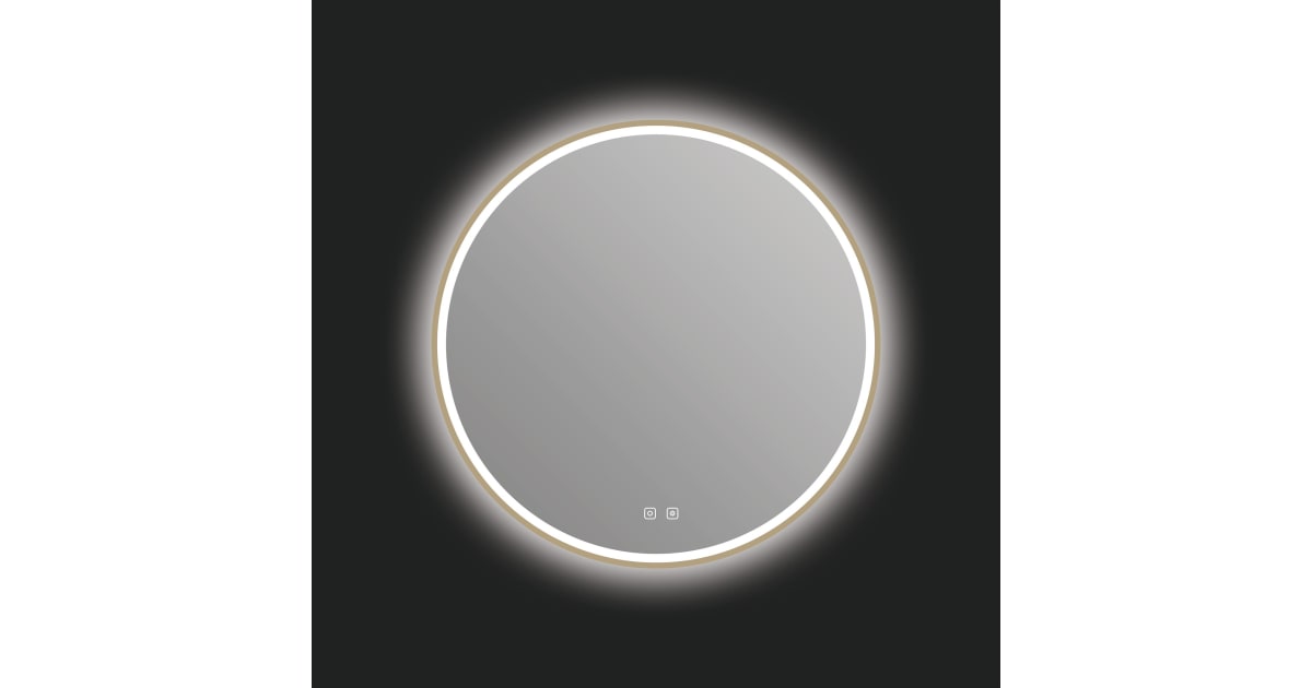 ICO Bath ID1030.BB Denver 30" Diameter Modern Circular Aluminum Framed ...