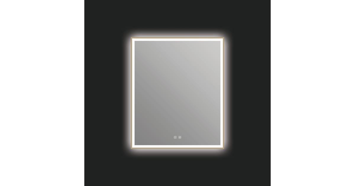 ICO Bath IE1130.BB Eden 30" W x 36" H Modern Rectangular Aluminum ...