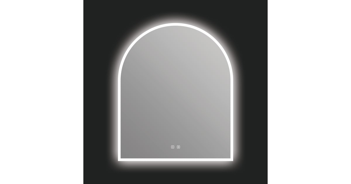 ICO Bath IG1130 Gemma 30" W x 36" H Modern Arched Aluminum Frameless ...