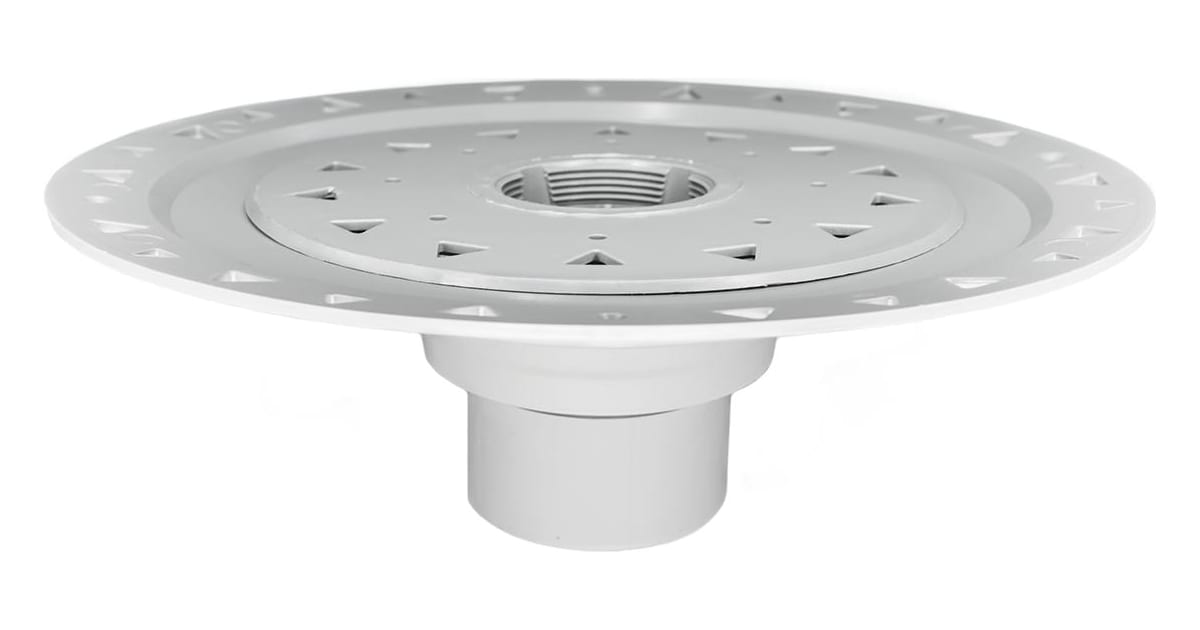 Infinity Drain BFP 22 Bonded Flange PVC Drain with 2" Throat and 2", 3 ...