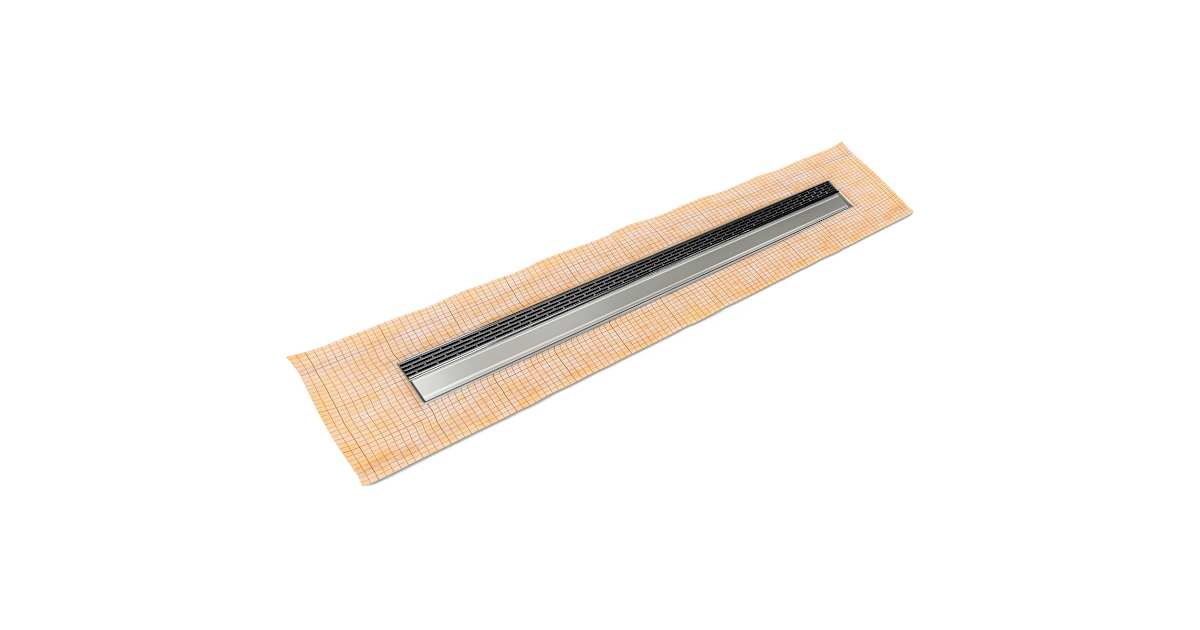 Infinity Drain FCSLT 3860 GM 60" FCS Series Complete Kit with 1-1/2" Perforated Offset Slot ...