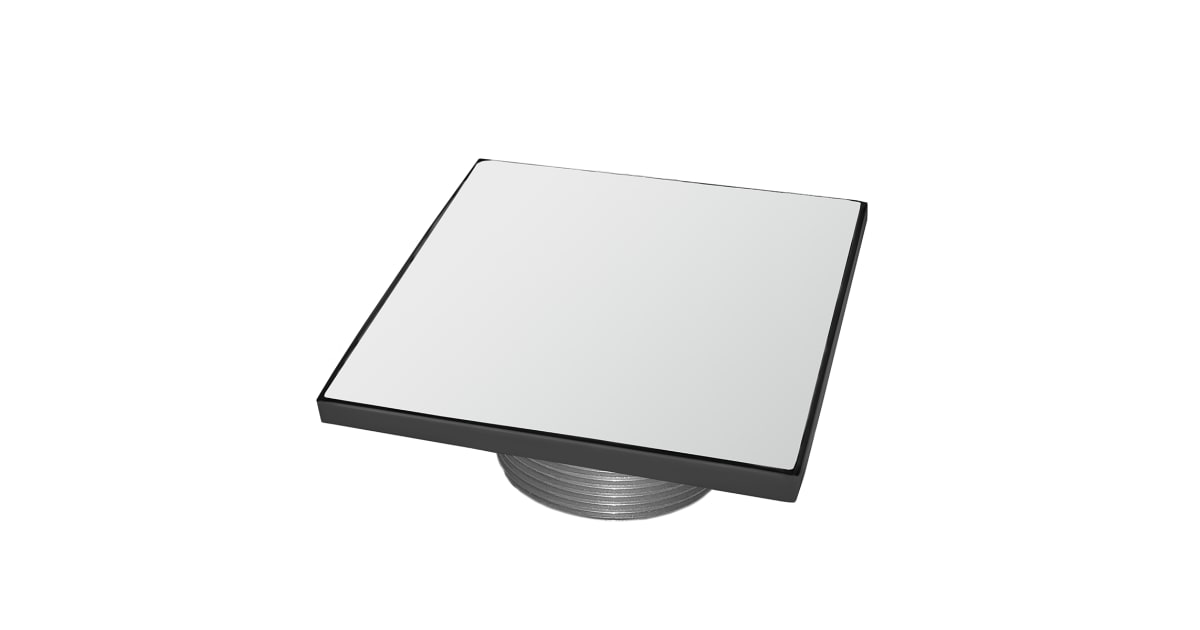 Infinity Drain RG-T52-BK 5x5" Center Drain Roughs Throat & Mud Guard ...