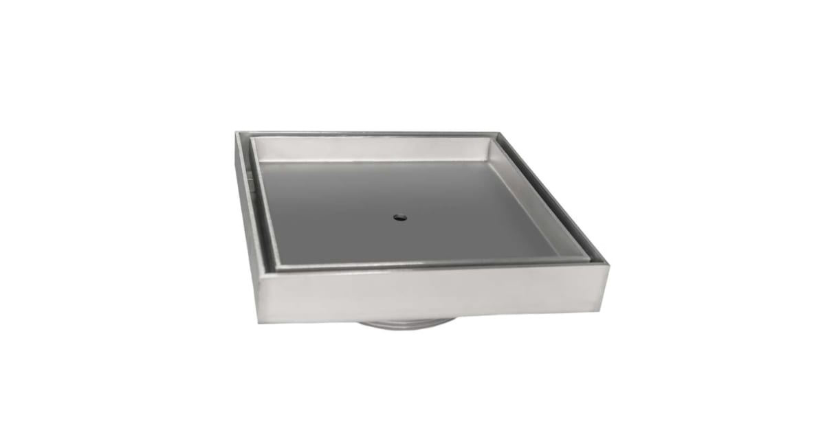 Infinity Drain TD 20-3I SS Tile Drain 8" Drain Kit with Grate, 3 ...