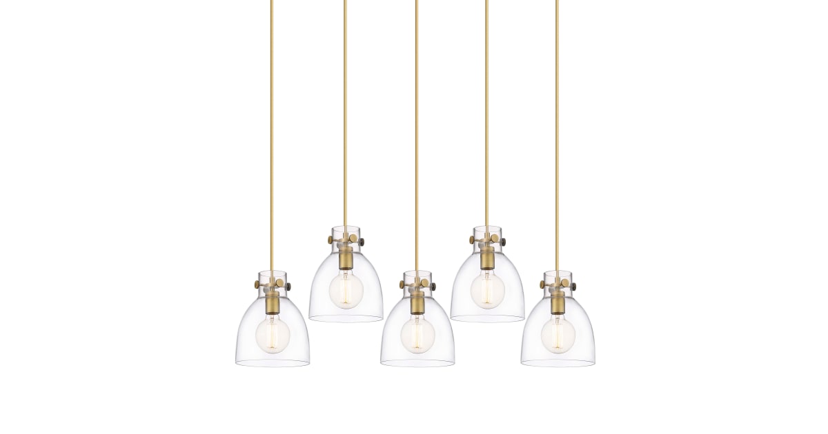 Innovations Lighting 125-410-1PS-BB-G412-8CL Newton Bell 5 Light 40 ...