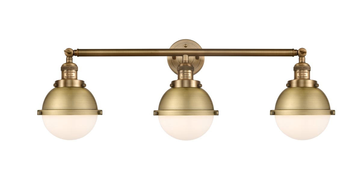 Innovations Lighting 205-BB-HFS-61-BB Hampden 3 Light 34" Wide Vanity ...