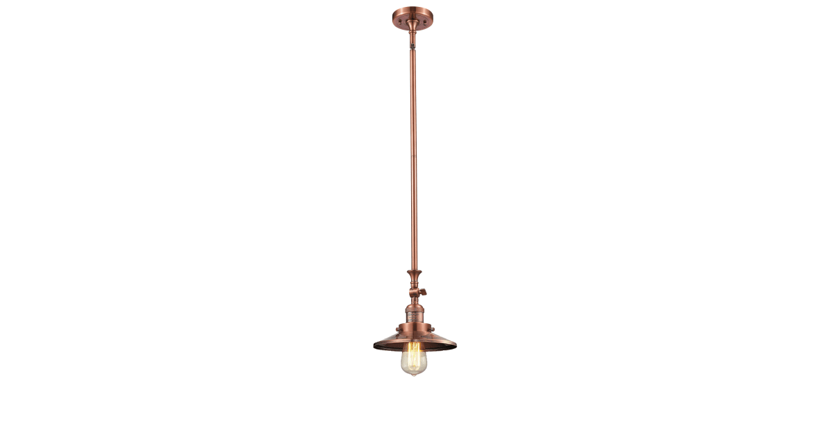 Innovations Lighting 206-AC-M3 Railroad 8" Wide Adjustable Mini Pendant ...