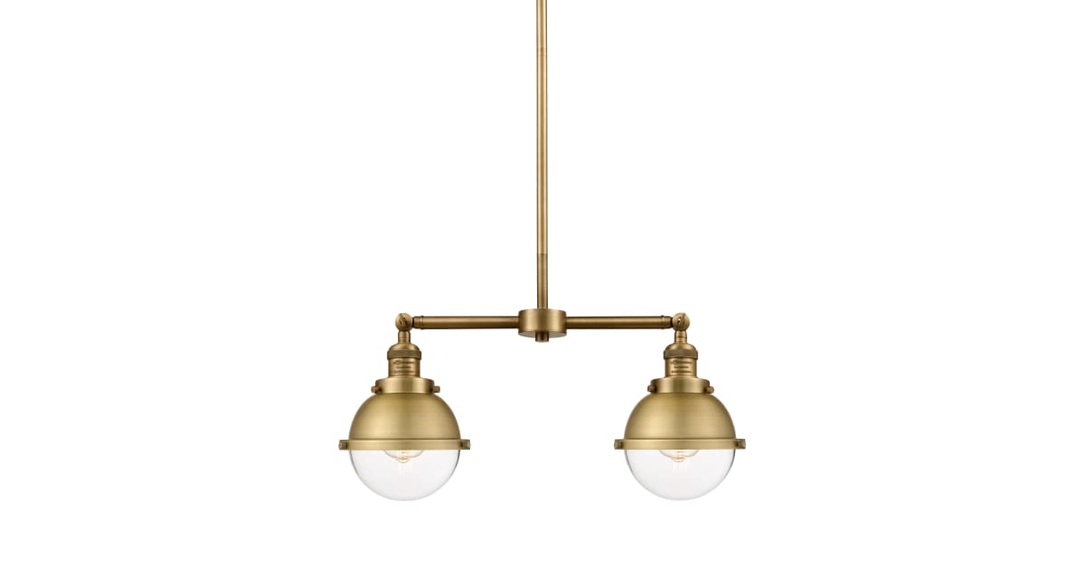Innovations Lighting 209-BB-HFS-62-BB Hampden 2 Light 18" Wide Linear ...
