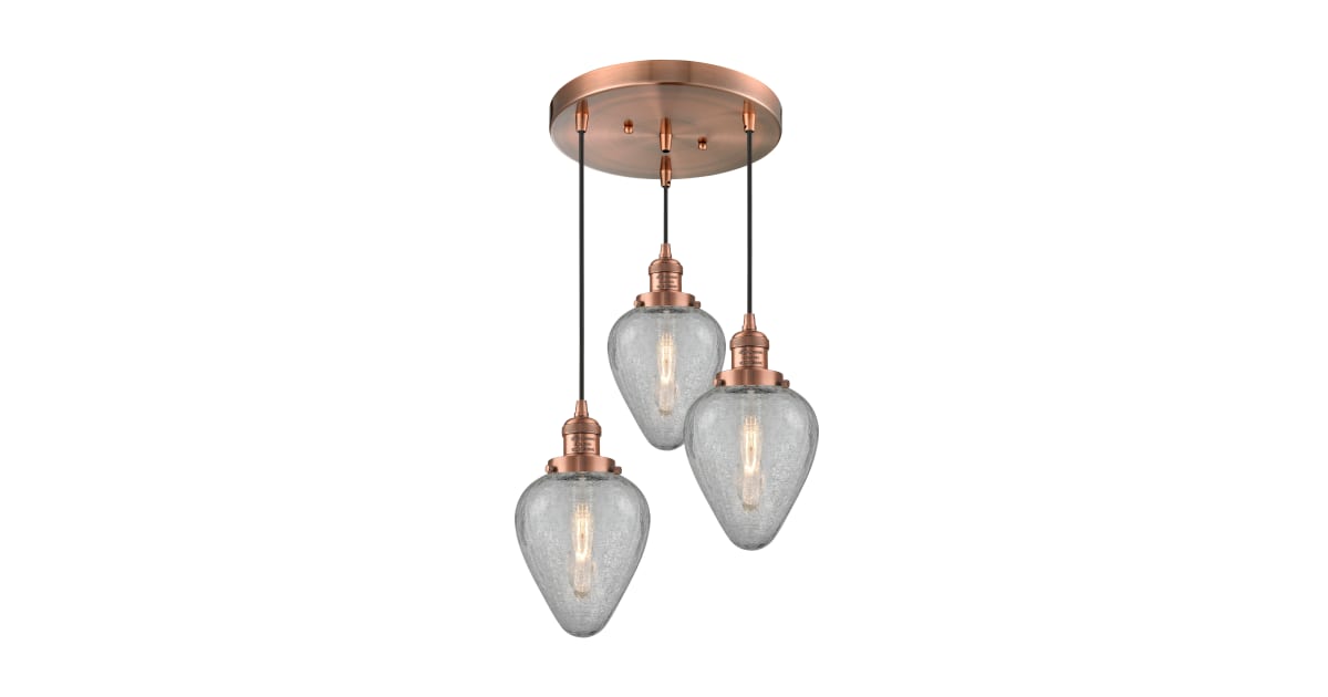 Innovations Lighting 211/3-AC-G165 Geneseo 3 Light 13" Wide Multi Light Pendant | Ferguson Home