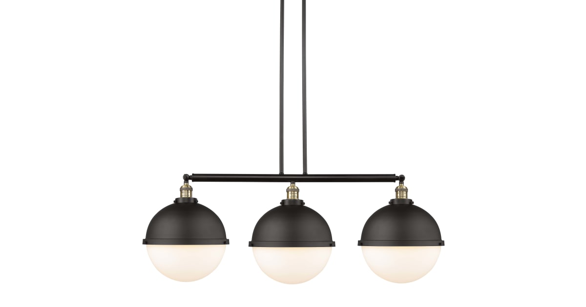 Innovations Lighting 213-BAB-HFS-121-BK Hampden 3 Light 46" Wide Linear ...