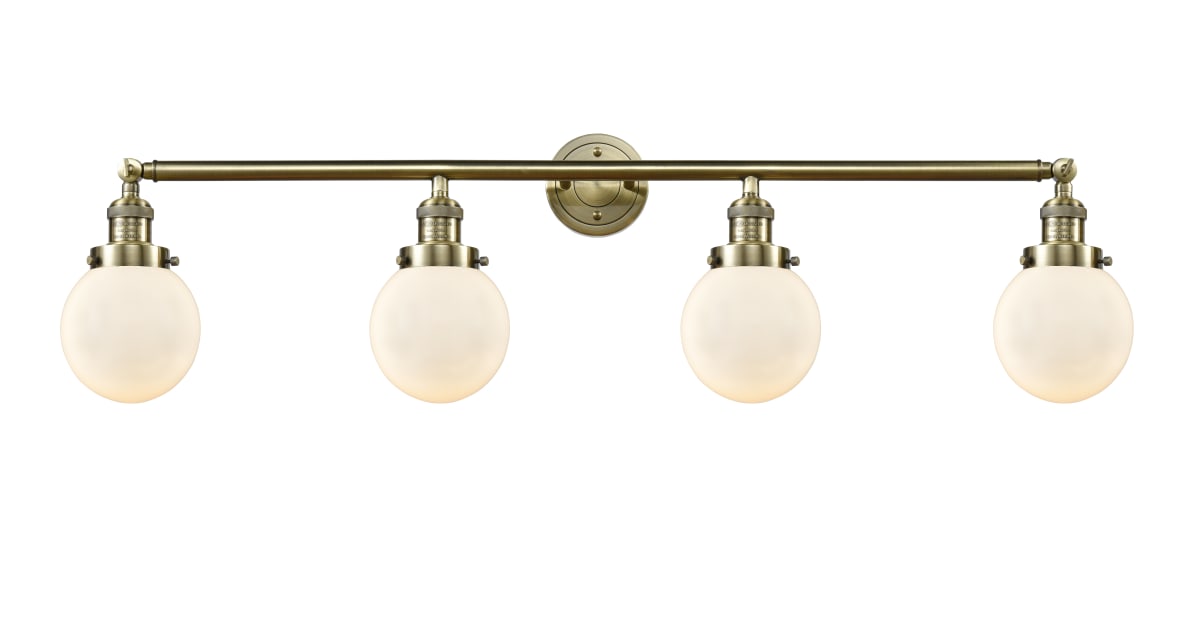 Innovations Lighting 215-AB-G201-6 Beacon 4 Light 42" Wide Vanity Light ...