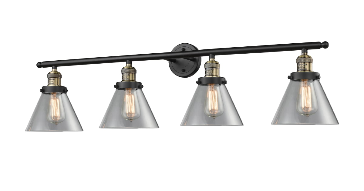 Innovations Lighting 215-BBB-G42 Cone 4 Light 44" Wide Commercial ...
