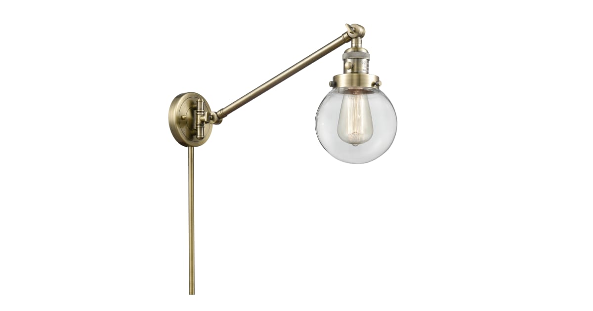 Innovations Lighting 237-AB-G202-6 Beacon 25" Tall Hardwired or Plug-In ...