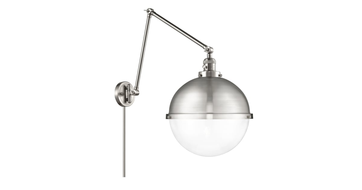 Innovations Lighting 238-SN-HFS-122-SN Hampden 17" Tall Hardwired or ...
